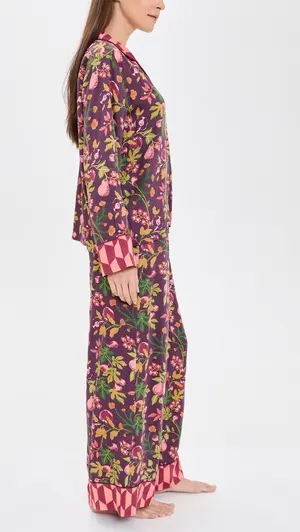 PRINTFRESH Pomme & Poire Satin Soho Pajama Set