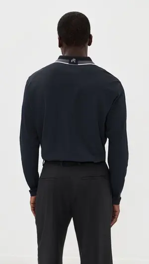 MALBON Trace Long Sleeve Polo