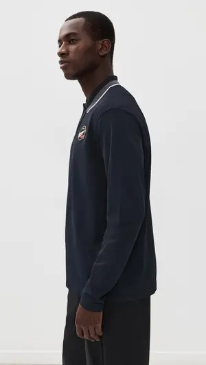 MALBON Trace Long Sleeve Polo