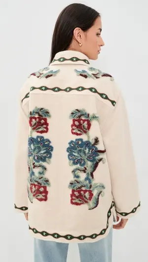 Farm Rio Lunar Boho Fleece Coat
