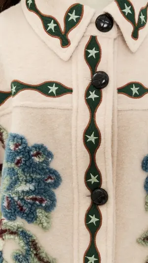 Farm Rio Lunar Boho Fleece Coat