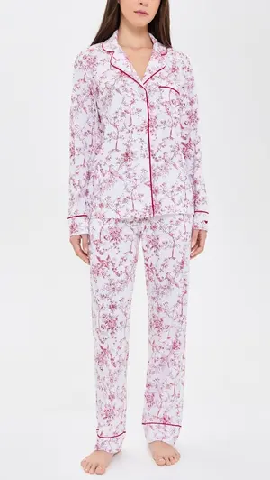 PETITE PLUME Pima Long Pajama Set