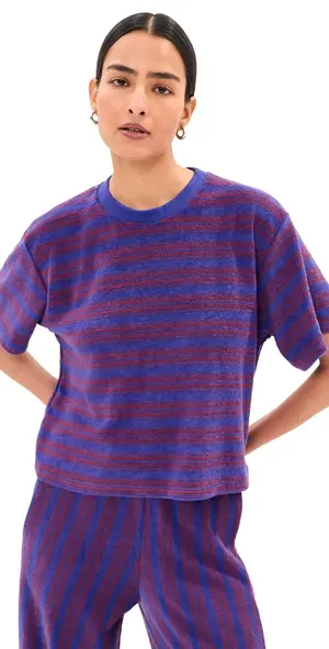 LE BOP Poppy Tee - Deep Iris/bordeaux