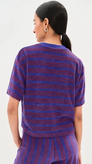 LE BOP Poppy Tee - Deep Iris/bordeaux