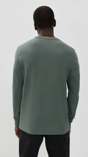 Faherty Brand Long Sleeve Waffle Henley Tee
