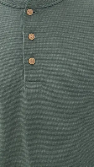 Faherty Brand Long Sleeve Waffle Henley Tee