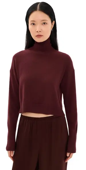 Sablyn Sable Cashmere Turtleneck Sweater - Cabernet