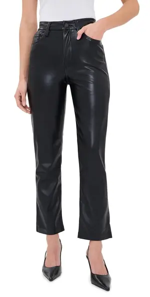 Joe's Jeans The Lyra Slim Ankle Vegan Leather Pants - Black