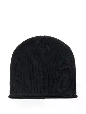 StÜssy S Logo-embroidered Chunky-knit Beanie Hat