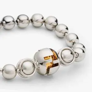 Fendi Silver- And Gold-colored Bracelet