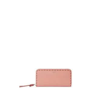 Fendi Fendi Zip Around Peekaboo Large Wallet Pink