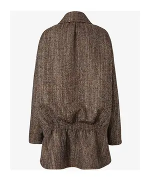 Fendi Beige Alpaca And Wool Parka