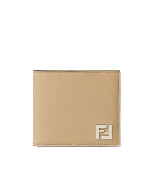Fendi Squared Ff Bi-fold Wallet - Beige