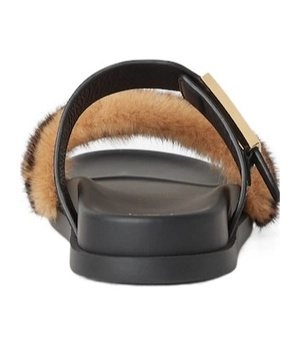 Fendi Feel Ff Logo Plaque Slides