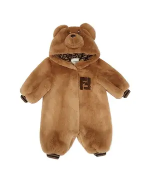 Fendi Tobacco Colored Sheared Mink Teddy Bear Onesie