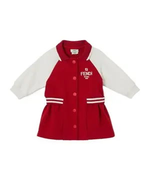 Fendi And White Fleece Baby Dress - Red