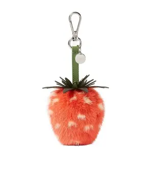 Fendi Strawberry Shaped Charm - Red