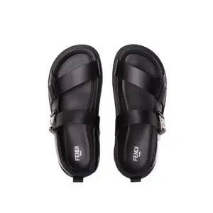 Fendi Ff Interwoven Bands Sandals