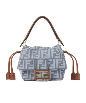 Fendi Denim-effect Ff Jacquard Bag
