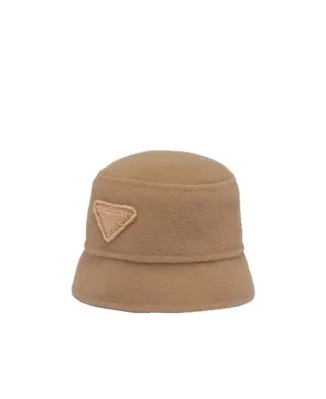 Prada Velour Cloth Bucket Hat - Brown