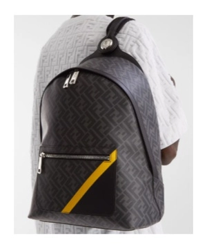 Fendi Diagonal Chiodo Medium Backpack