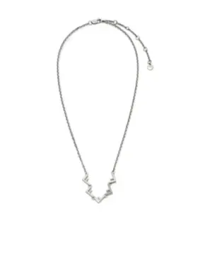 Fendi Silver-colored Metal Necklace - Gray