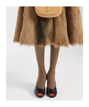 Fendi Hagfish Leather Sandals