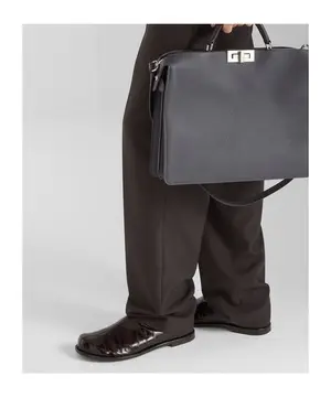 Fendi Hagfish Leather Chelsea Boots
