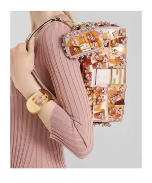 Fendi Satin Charm With Appliqués