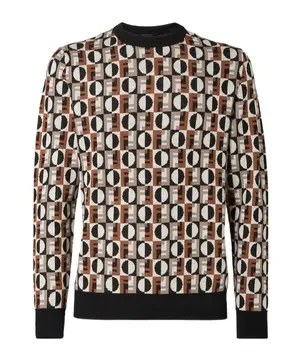 Fendi Monogrammed Knit Sweater - Black