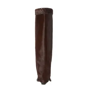 Fendi Brown Cavallino Calfskin High-heeled Boots