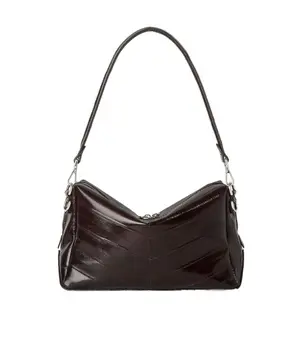 Fendi Dark Brown Inlaid Hagfish Leather Bag