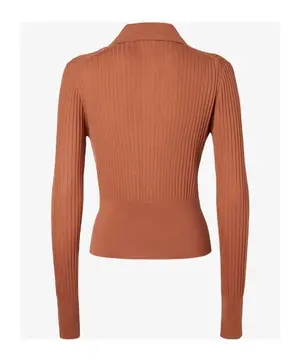 Fendi Tied-neck Knitted Polo Shirt