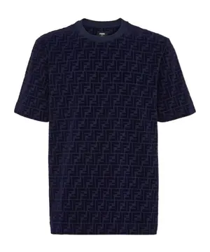 Fendi Ff Piqué T-shirt - Blue
