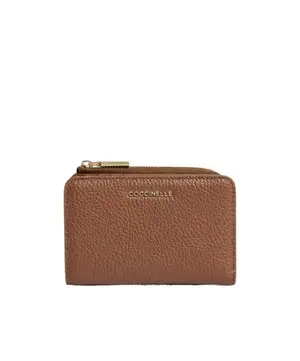 COCCINELLE Logo Lettering Zipped Wallet - Brown