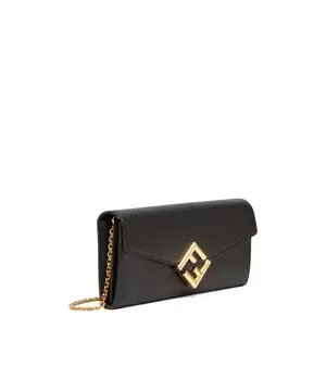 Fendi Ff Diamonds Chain-linked Continental Wallet