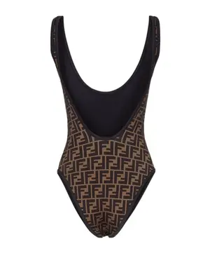 Fendi Ff Logo Printed Swimsuit