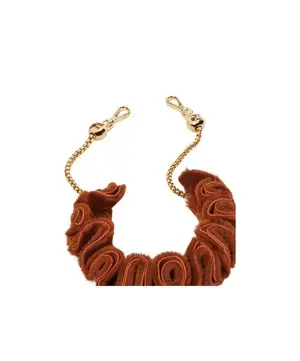 Fendi Metal And Shearling Shoulder Strap