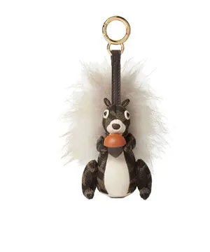 Fendi Ff Jacquard Fabric Charm - Brown
