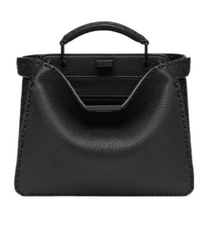 Fendi Selleria Bag With 526 Hand-sewn Topstitches - Black