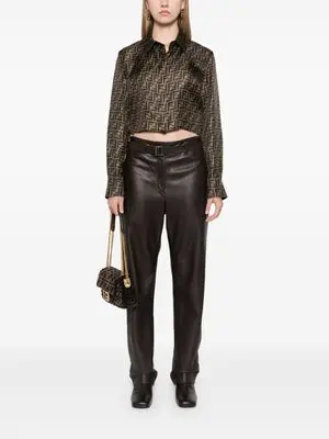 Fendi Logo Printed Cropped Shirt