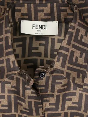 Fendi Logo Printed Cropped Shirt