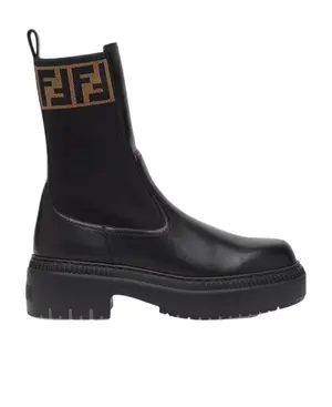 Fendi Domino Biker Boots - Black