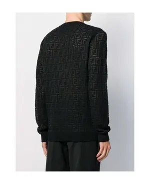 Fendi Allover Ff Jacquard Crewneck Jumper