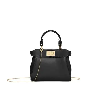 Fendi Nappa Leather Miniature Bag - Black