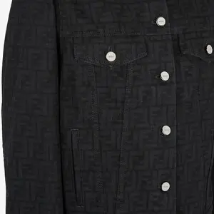 Fendi Logo Detailed Denim Jacket