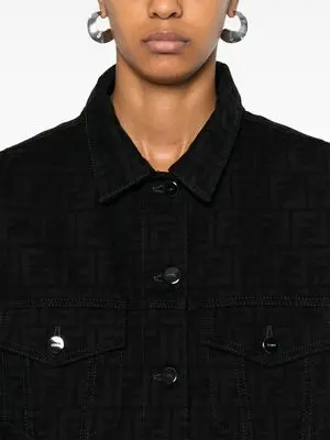 Fendi Logo Detailed Denim Jacket