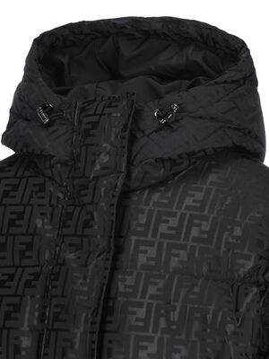 Fendi Ff Jacquard Hooded Jacket
