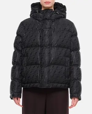 Fendi Ff Jacquard Hooded Jacket