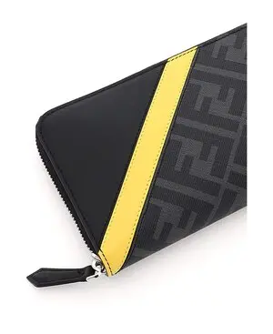 Fendi Ff Diagonal Continental Wallet